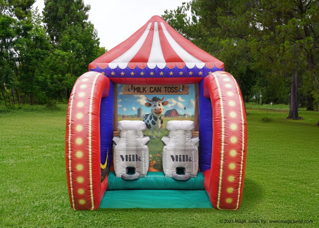 Inflatable Carnival Game - Milk Can Toss - Fun Services Midwest